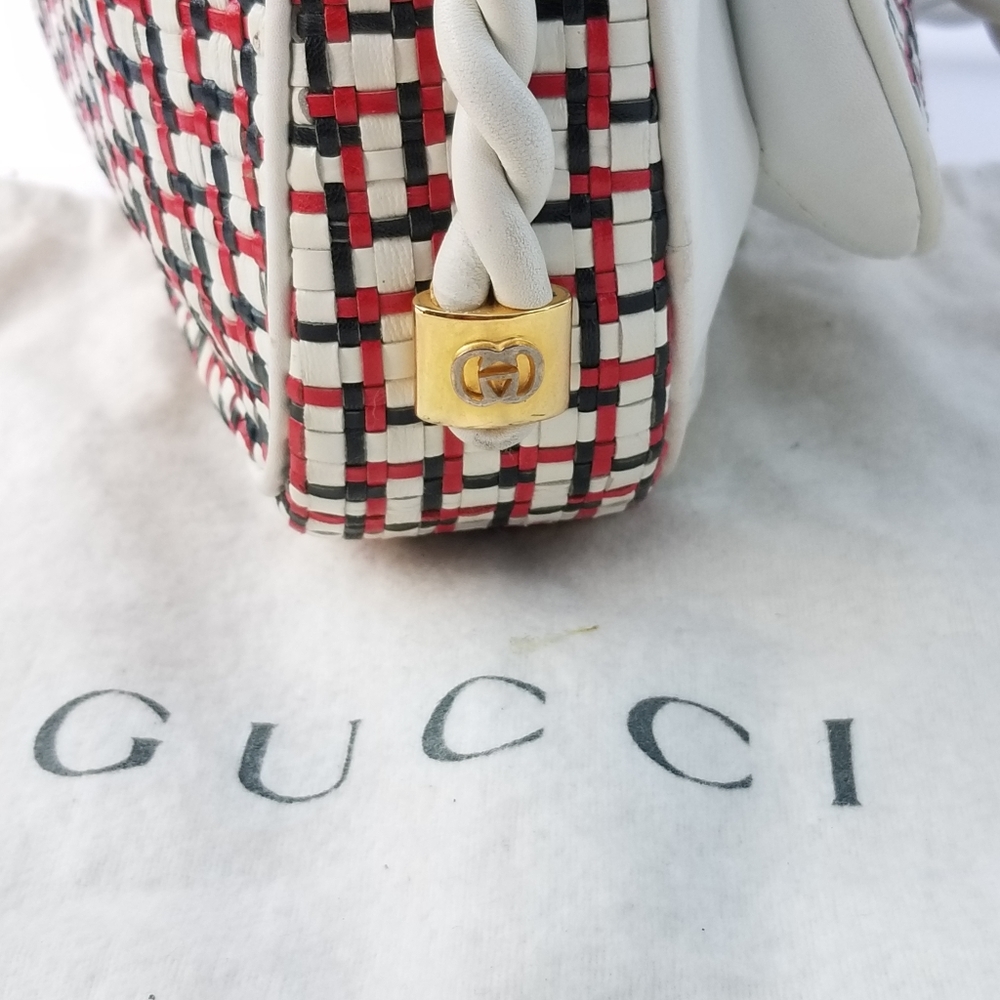 Stunningly Beautiful Vintage Gucci Aviatrix Woven Lea… - Gem